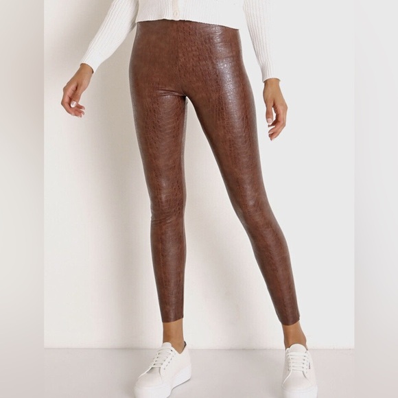 Commando | Pants & Jumpsuits | Commando Croc Embossed Faux Leather Raw ...